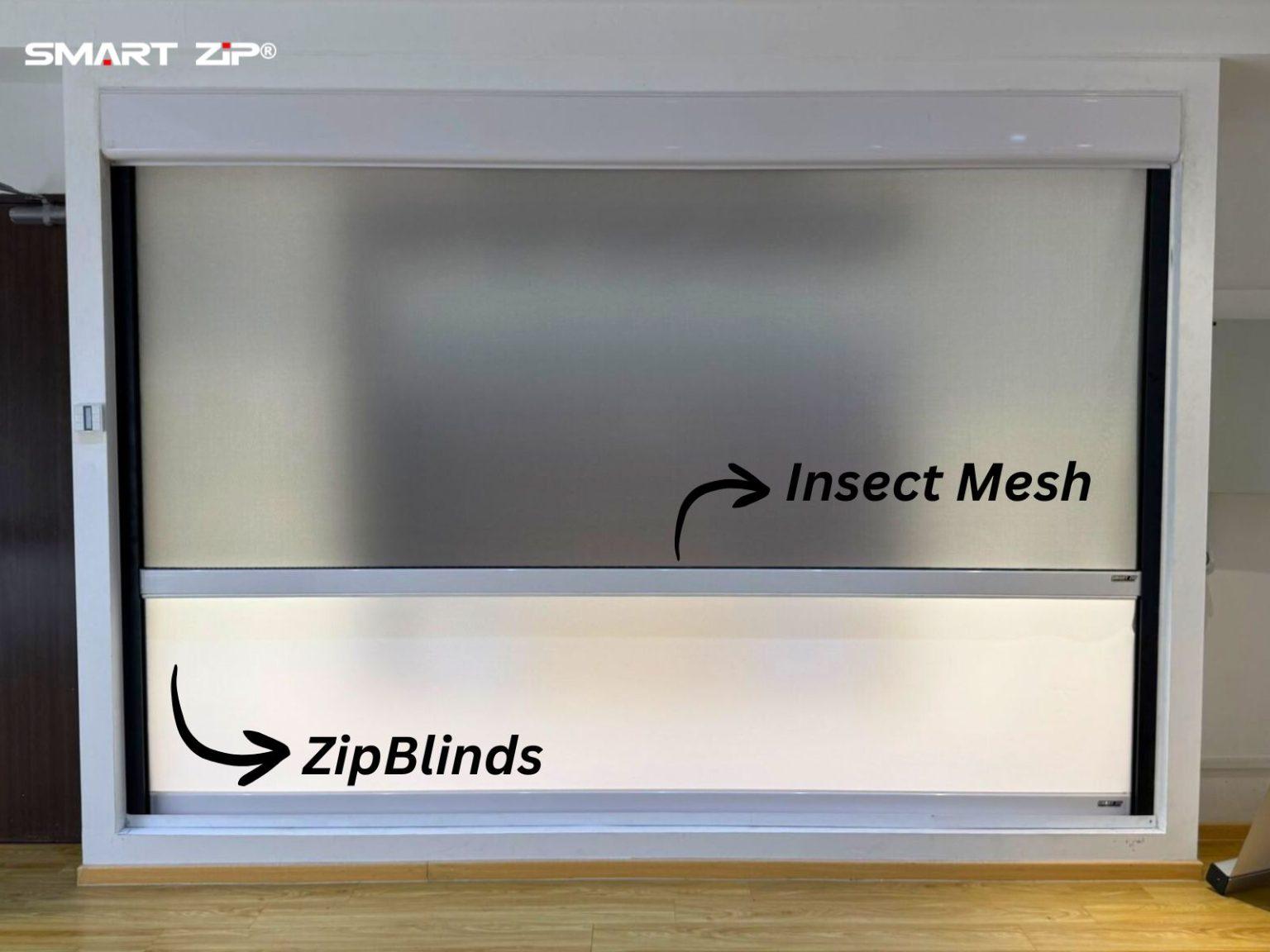 Dual Zipblinds with Mesh - SmartZip®